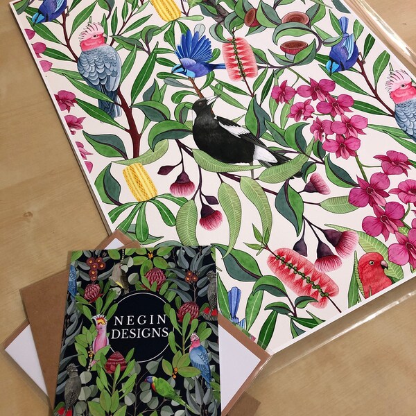 Art Print, Australian, Native, Wombat, Daisy, Botanical, Watercolor ...