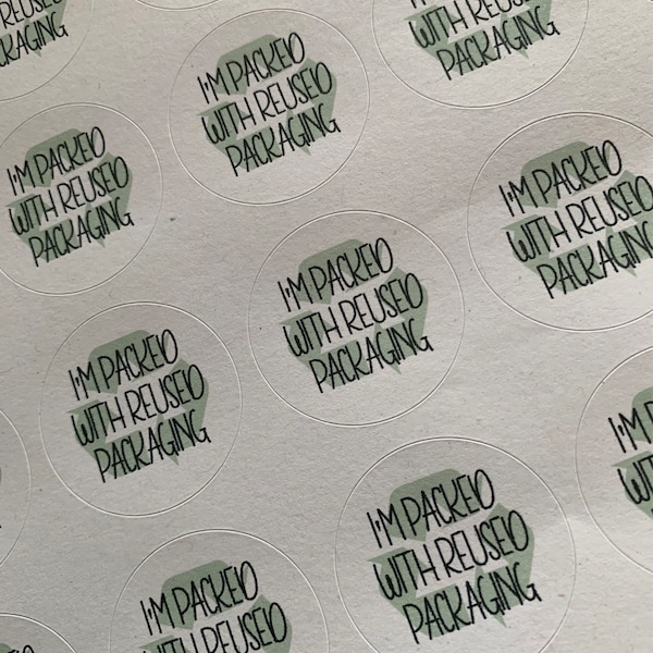 Eco Friendly Matt Stickers. Reused Packaging. Made From 100% Recycled ...