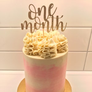 Glitter One Month Cake Topper, Smash Cake Prop - Etsy