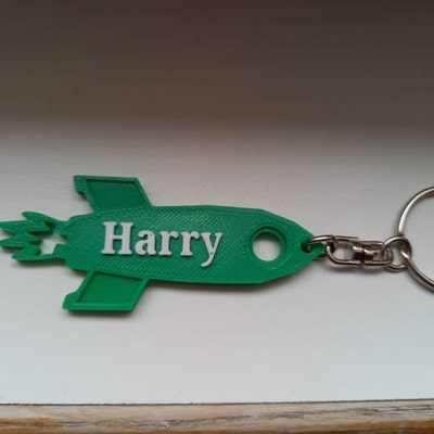 Personalised Rocket Keyring, Personalized Rocket Keychain, Small ...
