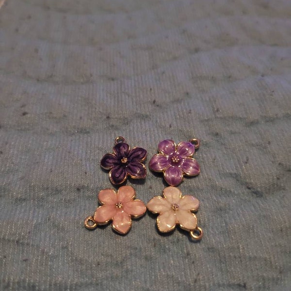 Smiley Face Flower Charm, Small Smiley Face Charm for Making Jewelry ...