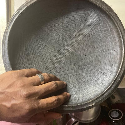 African Handmade Clay Earthenware Pot / Apotoyewa / Wooden Grinder ...