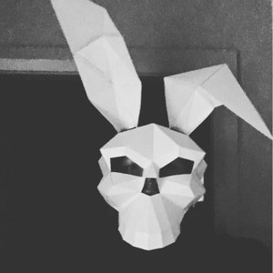 Rabbit Skull Mask, Halloween Mask, Halloween Costume, DIY Printable ...