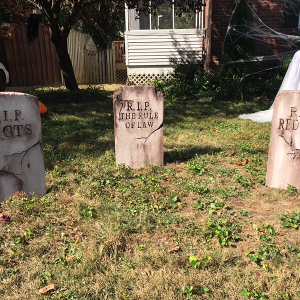 R.I.P. Tombstone PERSONALIZED Authentic Hand Made Tombstone Halloween ...