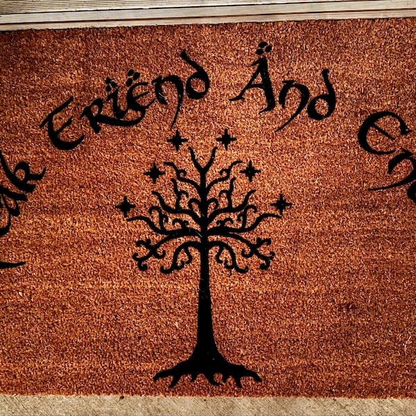 Speak Friend Enter Doormat: Fantasy Welcome Mat (housewarming Gift ...