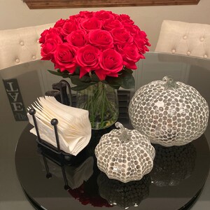 Red Roses Flower Arrangement-large Rose Arrangement-30 Real - Etsy