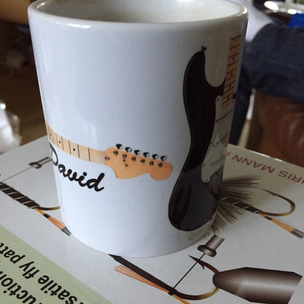 Gifts for Musicians Play the Music Quote Guitar Mug Blues Music MG453 ...