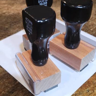 Self Inking Stamp, Interlocking Monogram Stamp, Desk of Stamp, Name ...