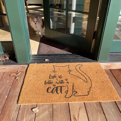 Personalized Welcome Doormat, Custom Handmade Welcome Mat, Front Door ...