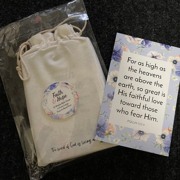 A Year of Faith & Hope Scripture Memory Verse Cards | Set of 52 | Easy ...