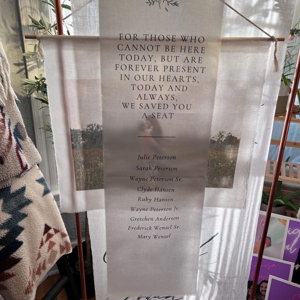 Custom Linen Memorial Sign, Personalized Memorial Sign, Family Memorial ...