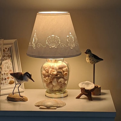 Small Lampshade-seashell Lampshade-lamp Shade-paper Lampshade-seashells ...