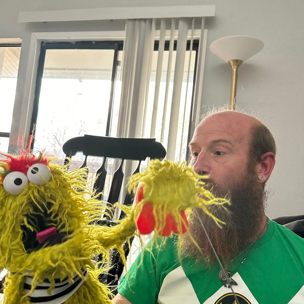 Green Shaggy Chin Pro Monster Hand Puppet - Etsy