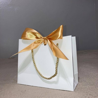 Elegant Large Orange Gift Bag 17 X 12-1/2 X 5-1/2 Inch Wide Satin Gold ...