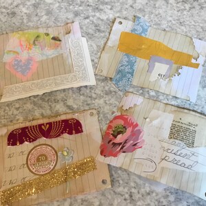 Travel Junk Journal Insert With Rusted Metal Prong Fasteners - Etsy