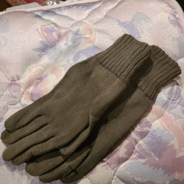 Original Austrian Army Wool Gloves Warmer Winter Brown Outdoor Knitted ...