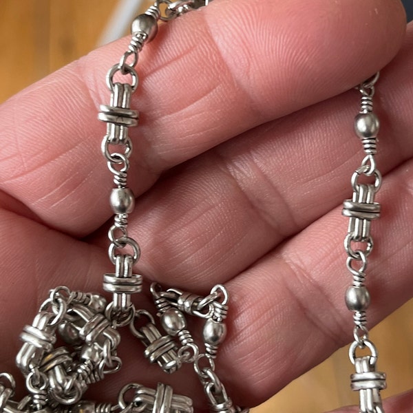 Fancy Silver Plated Bead Chain, Fancy Brass Chain, Jewelry Making ...