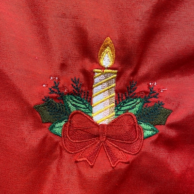 Candle Embroidery Designs Christmas Decoration Embroidery Design ...