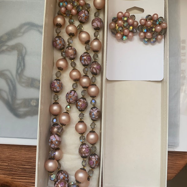 Rare Kramer Necklace Set With Saphiret Rhinestones - Etsy