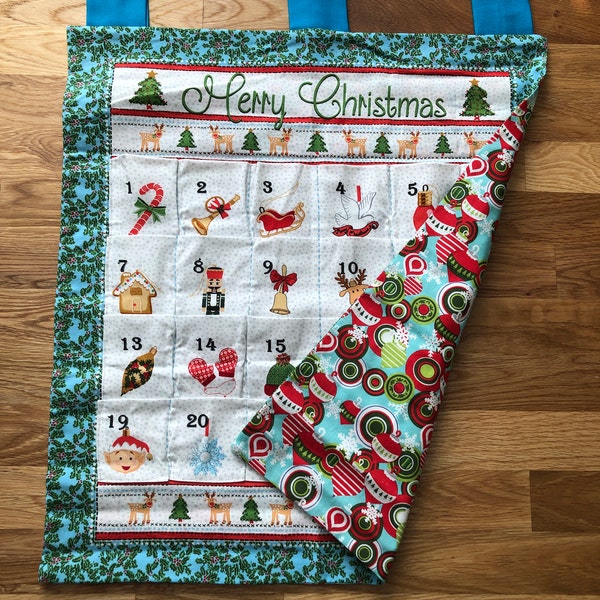 Fabric Advent Calendar; London Christmas Fillable Calendar; Reusable ...