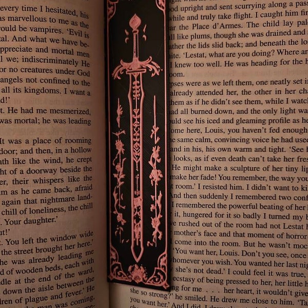 Sword Bookmark Set Pink Unique Fantasy Bookmarks Custom Sword Design ...