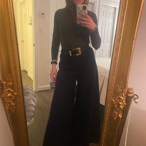 Vintage Gibi Roma Slinky Black Floral Pleated Mid Length Dress | Etsy