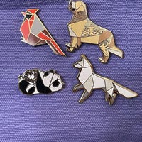 Bluejay Enamel Pin,enamel Pins,blue Jay Pin,bluejay,origami Bird,bird ...