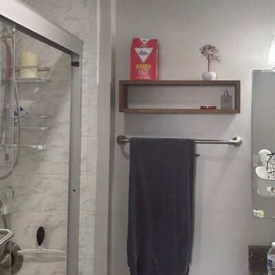 Floating Rectangle Shelf Bathroom Shelf Quality Wood Shelf Kitchen ...