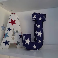 Fabric Letters, Name, Fabric Padded Letters, A-Z, Personalised, Initial ...