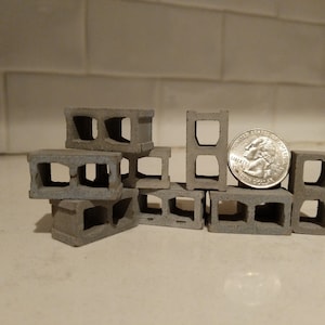 Miniature Cinder Blocks Made of Cement Premium Quality 1/12 Scale ...