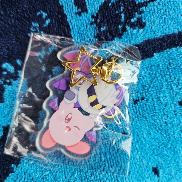 Kirby & Meta Knight Charm | 2.5" Double Sided Acrylic Charm - Etsy