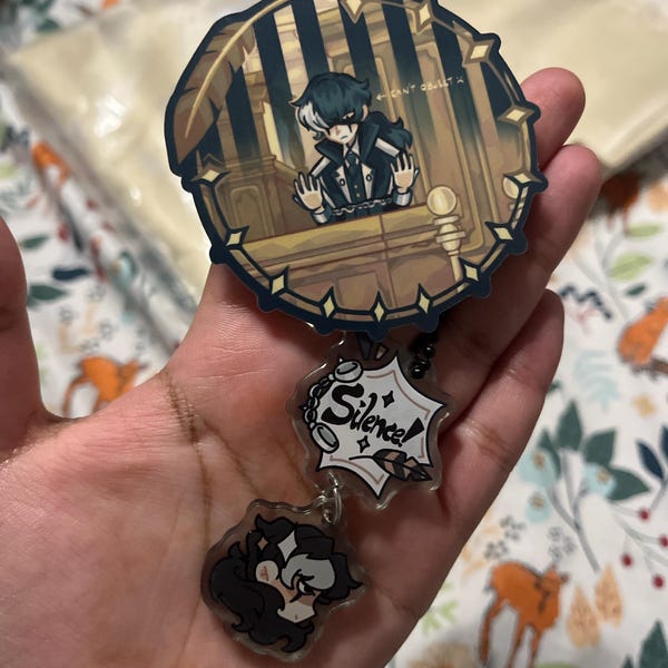 Ace Attorney Klavier Gavin Simon Blackquill Acrylic Charms - Etsy