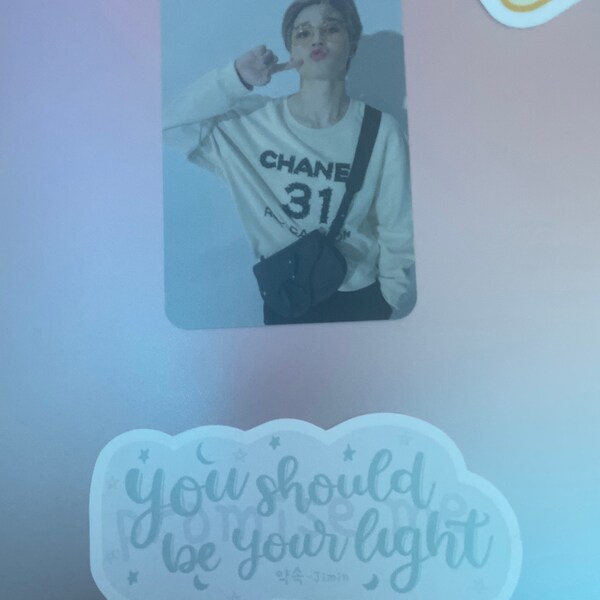 Jimin Promise Song - "you Should Be Your Light" Vinyl Sticker for ...