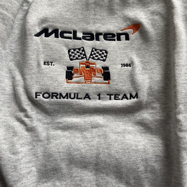 Mclaren Formula 1 (formula ONE ) Embroidered Racing Merch (shirt ...