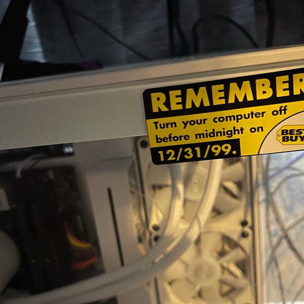 Remember Y2K Turn off Your Computer Vinyl Sticker - Funny Retro Tech ...