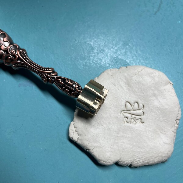 Ceramic Signature Stamp Logo, Custom Brass Stamp, Custom Clay Stamp ...