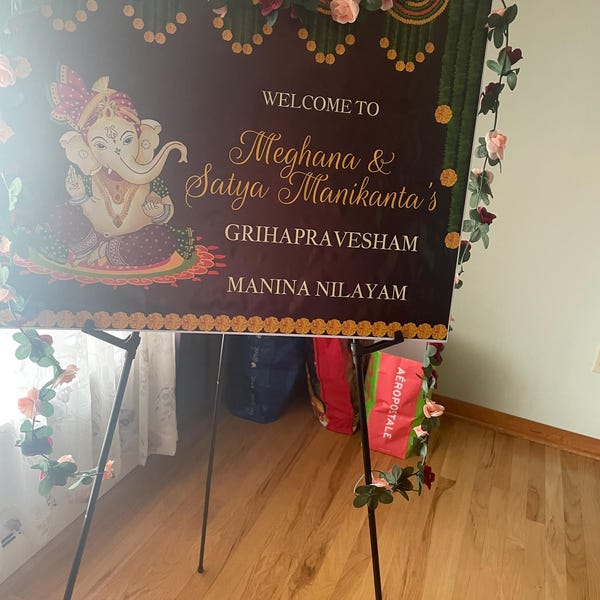 Mehndi Photo Booth Frame: Indian Wedding Props (24"x36") (Digital ...