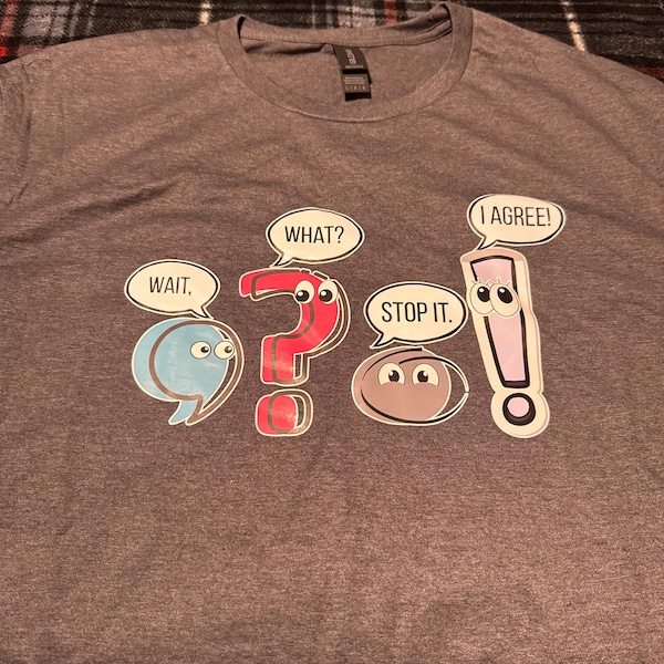 Funny Grammar Teacher Shirt, Punctuation English Teacher Gift, Wait ...