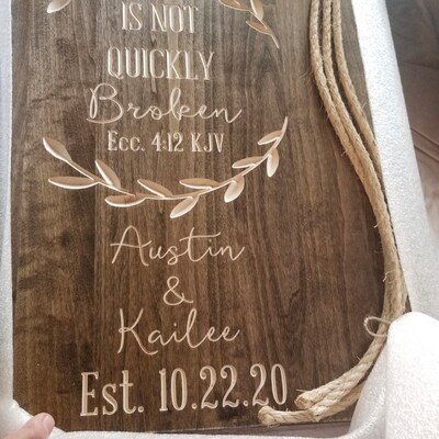 KJV Bible A Threefold Cord God's Knot Unity Rope Braid for Unity ...