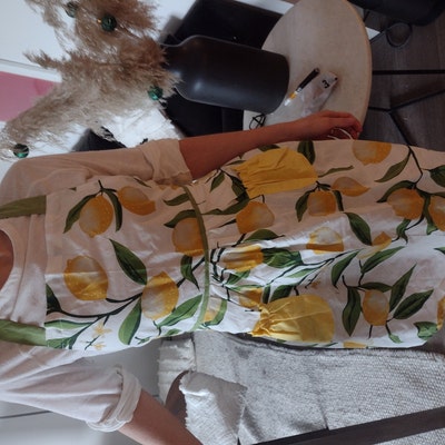 New Lemon Apron Lemons Aprons Kitchen Repurposed A Must - Etsy