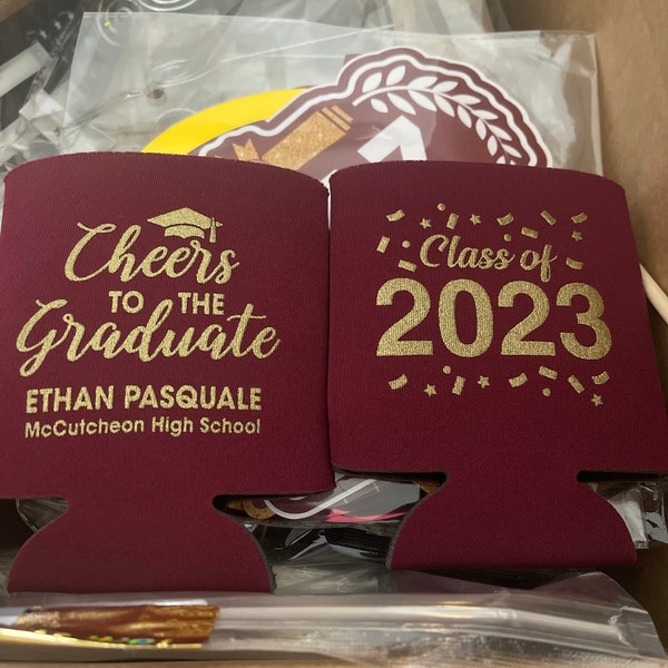 Graduation Party Favors, Graduation Can Cooler, Grad Party, College ...