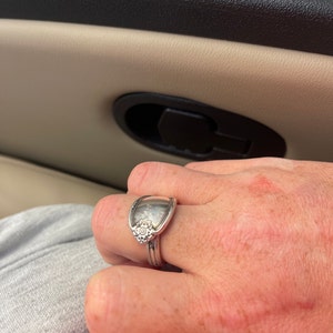 Art Deco Heather Spoon Ring Clean and Smooth Lines - Etsy