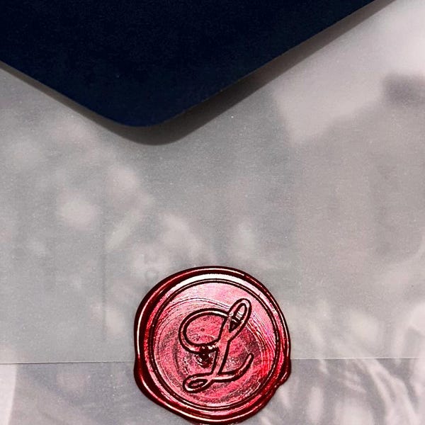 Alphabet Letter Wax Seal Stamp // Cursive Script Calligraphy Initial ...