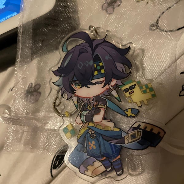 Bennett and Razor Keychains - Genshin Impact Arcylic Charms - Etsy