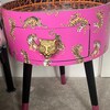 Hot Pink Magenta Tiger Round Bedside Table . Fun Bright Home Decor ...
