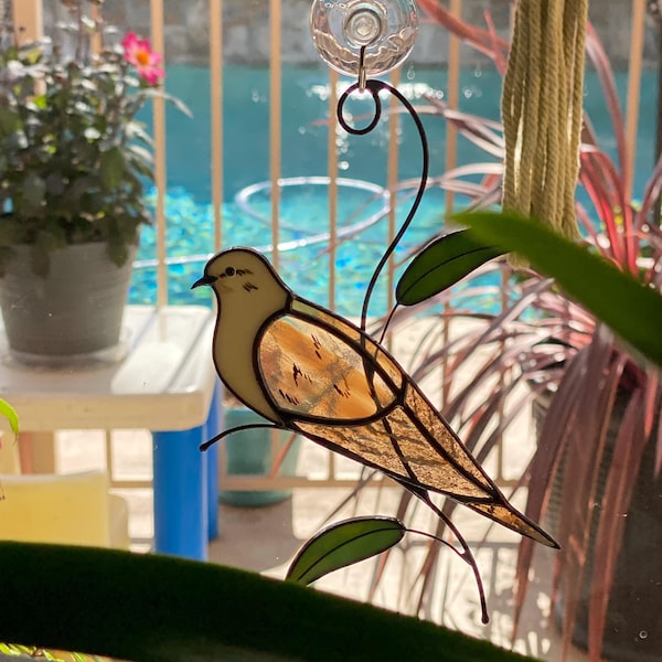 Carolina Wren Stained Glass Window Hanging Bird Decor Best Friend ...