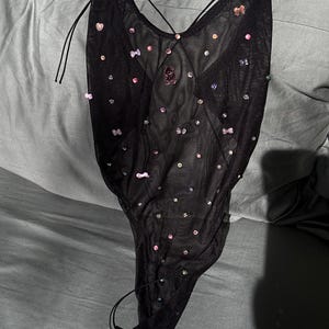 Black Velvet Slingshot Bikini , Stripper Outfit , Exotic Dancewear Rave ...