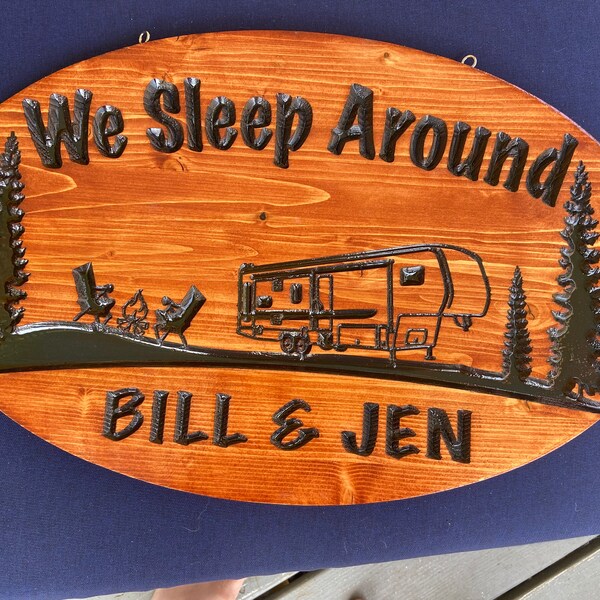 RV Sign, Camper Sign, Engraved Camper Sign, RV Gift, Campground Sign ...