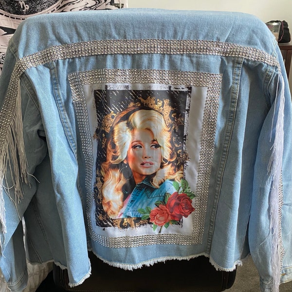 Toddler Dolly Parton Denim Jacket, Rhinestone & Fringe, Country Music ...