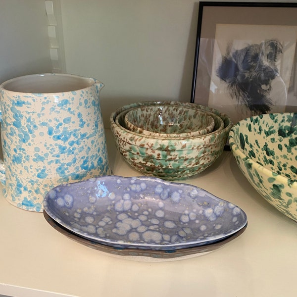 Stoneware Retro Popcorn Bucket Ceramic Flower Vase Handmade Ceramic ...